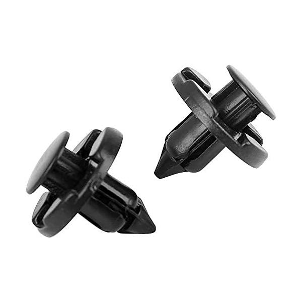 カラー：ブラックサイズ：20x9mm【規格】素材：ナイロン　カラー：ブラック　直径：約20mm　茎の長さ：約9mm　フィット穴サイズ：約8mm　パッケージ: 100個入り(+/-5%) x リベット クリップ。【自動車用リベット】このクリッ...