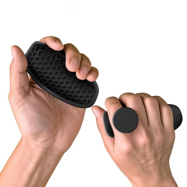 カラー：black【人間工学に基づく設計】当社の筋トレ グリップは、男性および女性の手のひらや指の曲線に合わせて解剖学的な人間工学的形状を採用し、デザインされています。手の自然なカーブにフィットし、高い密着力と快適性を提供するとともに、さま...