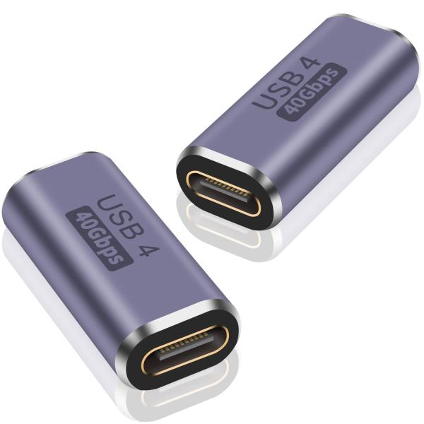 サイズ：USB C 中継アダプタ40GbpsUSB4ケーブルアダプタ: このType C メス メス 中継アダプタは最大40 Gbpsの高速データ伝送が可能で、(実際の転送速度は2.8GB/s実現と2.1GB/s書き込み)。USB3.0およ...