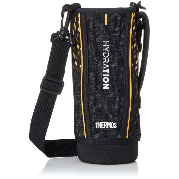 カラー：ブラックオレンジサイズ：1L用スタイル：スポーツサーモス 真空断熱スポーツボトル FHTシリーズ専用のハンディポーチ (ブラックオレンジ)セット内容:ポーチ本体、ストラップ適用品番:FHT-1001F BKOR原産国:中国素材・材質...