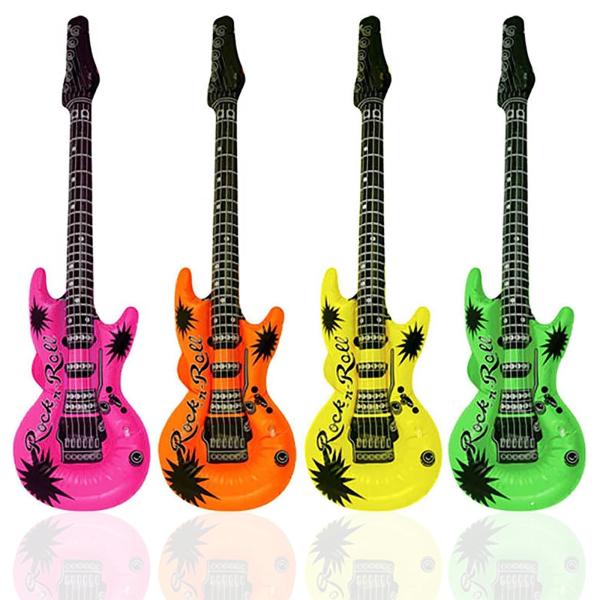 カラー：マルチカラーサイズ：93CM（膨らました時）、カラー：ランダムカラー。材料：それはPVCで作られており、環境に優しいです。軽量で握りやすく、耐久性と再利用可能なインフレータブル楽器のおもちゃ。装飾として、それはパーティーに喜びをもた...