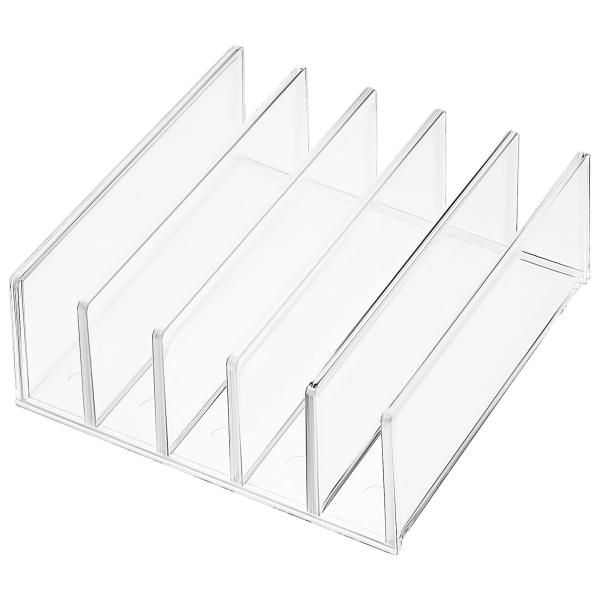 カラー：クリアアクリル 仕切り スタンドとして活用できる透明素材。書籍や書類を整理しながら、インテリアの邪魔をしない洗練された見た目が特長です。オフ ィスやリビングに自然になじみます。底面に滑り止め加工を施した倒れない設計。重い書籍やファイ...