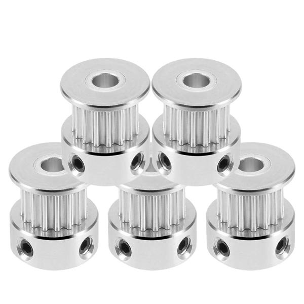 サイズ：16歯 5mm3Dプリンターベルト伝送用に適しています：GT2 6mm幅のベルト5mmボア 6mm幅 タイミングベルトプーリー 3Dプリンター用。優れた品質のアルミニウムを採用し、高品質のベアリング、優れた機械加工を施し、スム ーズ...