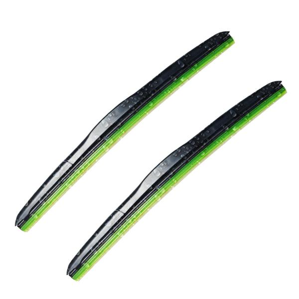 セット内容：エアロ　ワイパー ブレード2本セットサイズ：400mm(運転席)―400mm (助手席)適応車種：スズキ/ワゴン/マツダ/日産/NV100クリッパーリオなどの車種に対応できます。具体的な車種が説明書にご参照ください。ゴム：高品質...