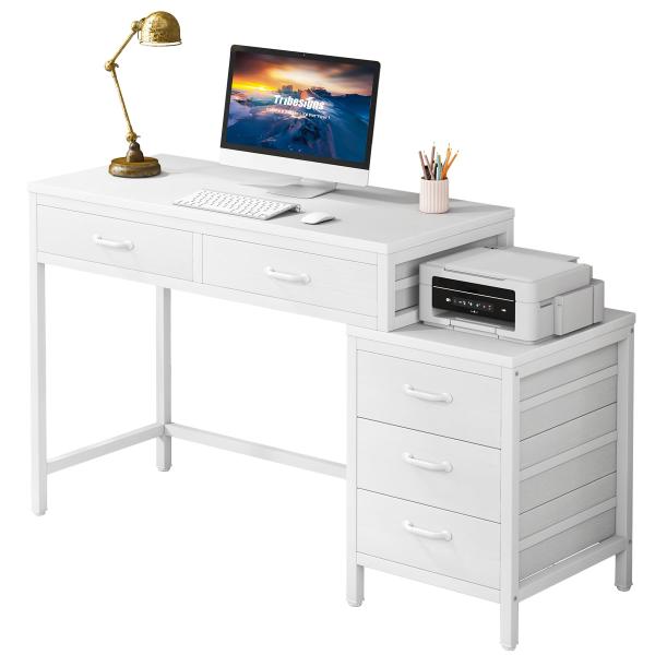 カラー：ホワイトサイズ：130×45×82cmスタイル：モダン【シーンで大活躍】高品質の素材を使用しており、しっかりとした構造で安定感があります。長時間の作業やゲームプレイにも安心してご利用いただけます。パソコンデスクとしてだけでなく、ゲー...