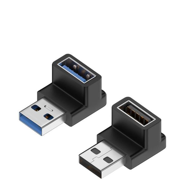 カラー：90度 上向き下向き1.【90度USB Aアダプタは2種類セット】90直角設計を採用し、スペースを確保するだけでなく、ケーブルの挿入を容易にし、ケーブルの曲がりや断線を効果的に防ぎ。USBポートの寿命を効果的に延ばします。2.【高速...