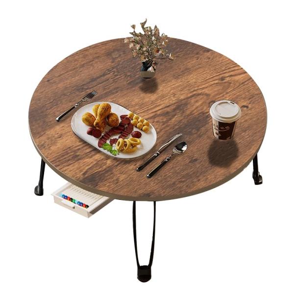 カラー：Americanカーボンロースト木の色サイズ：60*60*35cm+ミニ引き出しスタイル：モダン【天板サイズ】(長さ60×幅60cm×高さ30cm,長さ60×幅60cm×高さ35cm)　本体重量：(3.5kg)　耐荷重量：約20kg...