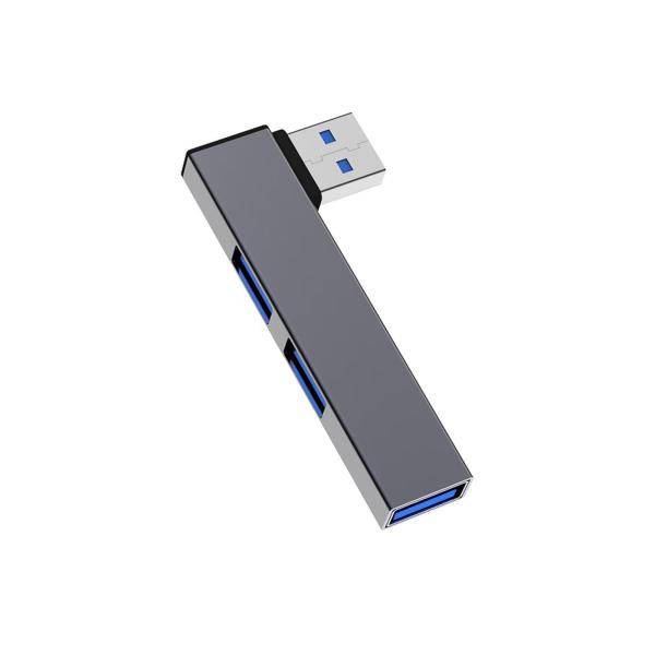 カラー：グレー【USB拡張】このUSBハブは、1つのUSBポートを3つのUSBデータポートに変換します。ノートブックPCのポートが少ない問題を解決し、HDD間でデータを共有する問題を解決し、重複した抜き差しに別れを告げる。【プラグアンドプレ...
