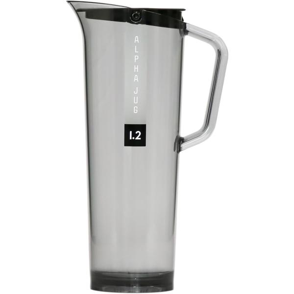 カラー：クリアブラックサイズ：1.2 Lサイズ(約):151×97×高さ270mm本体重量(約):289g素材・材質:本体/AS樹脂 (耐熱 100度 耐冷 -20度)、フタ/PP（耐熱120度 耐冷‐20度）生産国:日本容量:1.2L