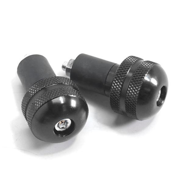 カラー：ブラック◆【素材】CNCアルミニウム+ゴム。丈夫で軽量、長持ちします。◆【セット内容】2個セット（1ペア）。◆【適合ハンドル内径】直径18mmのほとんどのオートバイモデルに適しています。◆【作用】ハンドルバーの先端は取り外したレバー...