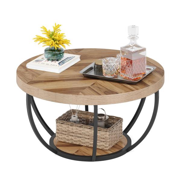 カラー：ブラックスタイル：インダストリアル、モダン【シーンで大活躍】木製とスチールの頑丈な構造を持ち、ソファーの高さと合わせやすいローテーブル/コーヒーテーブル【デザイン】見た目が北欧風で可愛らしい、高さ45cmのローテーブル。幅80cm、...