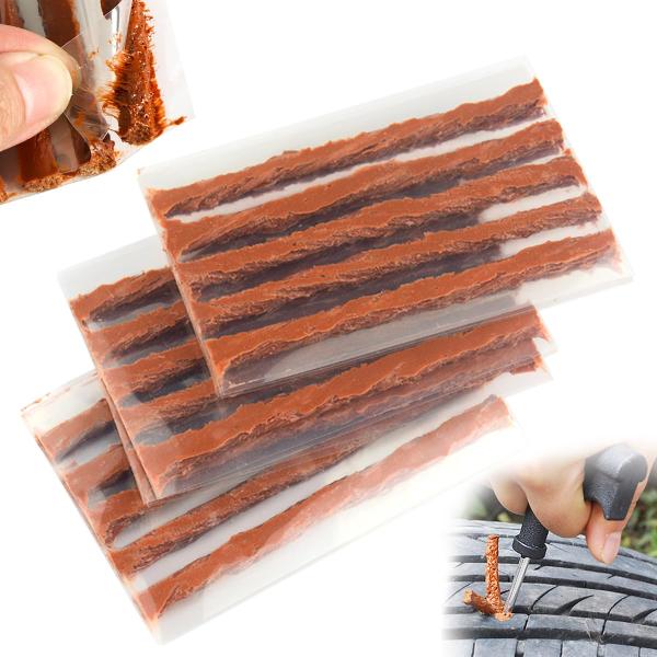 1.【セット内容】20本のタイヤ修理ゴムストリップ、四板装。寸法：10 x 0.5cm。2. 【高い粘着力】高粘度タイヤ修理ゴムストリップは高品質な素材を使用し、柔軟で老化や硬化しにくく、気密性をしっかりと保持します。この高粘着性のタイヤ修...