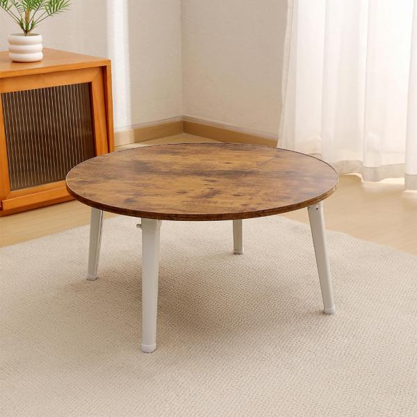 カラー：Americanカーボンロースト木の色サイズ：30スタイル：ラスティック【天板サイズ】(長さ60×幅60cm×高さ30cm)　本体重量：(3.5kg)　耐荷重量：約15kg【特殊設計】ローテーブルの脚は、高品質で耐久性の金属フレーム...