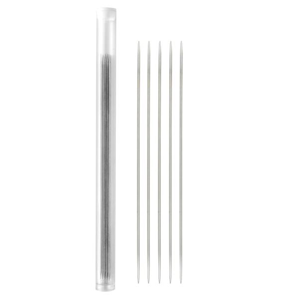 カラー：銀色サイズ：直径0.8mm★【棒針の材質】：固体ステンレス。★【サイズ】：長さ14cm。入数：5個。★【小さなものを作るのに適しています】： 太さが豊富で様々な編み物が楽しめます。マフラー、帽子、手袋、靴下など小物作りに適しています...
