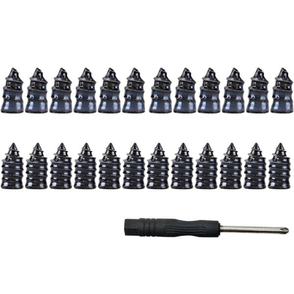 【仕様】 11.7*5.3mmと12.7*6.8mmの2種類のサイズの釘が入っています。各サイズ12本ずつ、合計24本とドライバーが入っています。【高品質素材】高品質のゴム材料で作られ、強い硬度、耐摩耗性、耐熱性があり、タイヤを傷つけず、耐...