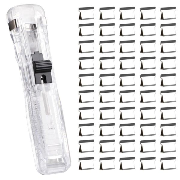 カラー：透明スタイル：モダン?紙に損傷を与えない：従来のホッチキスと違い、このプッシャーは紙に穴を開けず、紙の完全性を損なわない。?しっかり固定：書類が多いとペーパークリップを使用するとバラバラになり、持ち上げると落ちてしまったり、順番がず...