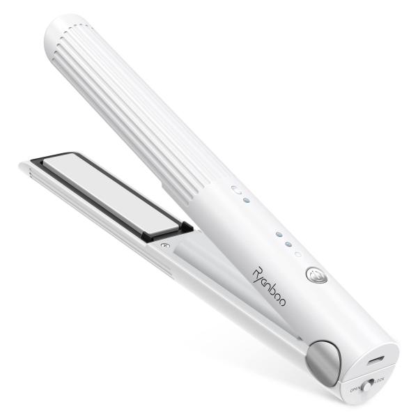 カラー：ホワイトサイズ：205×31×31mm【USB充電式】コードレスなのでねじれる事なく使いやすい。部活、ジム、旅行、オフ ィスなど家以外でも持ち運びに便利！プレートロック機能と専用ポーチ付きなのでカバンに入れても安心です。【すぐ使える...