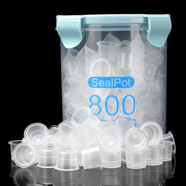 カラー：透明サイズ：L必要なタトゥー用品セット:パッケージリストには、150pcs Lタトゥーインクキャップと1pc800ml収納ボックスが含まれています。800mlコンテナ:タトゥーインクカップ、タトゥーリングカップなどのタトゥー用品を保...