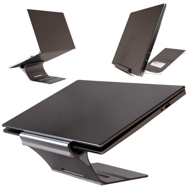 カラー：グレーGeecol ノートパソコンスタンド アルミ合金製、純正品、高品質、高級感があ ります。幅広い互換性 - Orionstarアルミニウムノートパソコンスタンドは、MacBook 12/ 13、MacBook Air 13、Ma...