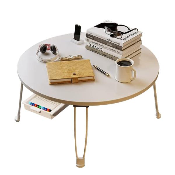 カラー：ホワイトサイズ：60*60*35cm+ミニ引き出しスタイル：モダン【天板サイズ】(長さ60×幅60cm×高さ30cm,長さ60×幅60cm×高さ35cm)　本体重量：(3.5kg)　耐荷重量：約20kg【特殊設計】ローテーブルの脚は...