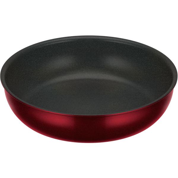 カラー：ディープレッドサイズ：24cmスタイル：IH・ガス対応IH対応取っ手のとれるフライパン本体サイズ(約):幅25.5×奥行き25.5×高さ6cm、本体重量(約):600g生産国:中国素材:【表面加工】内面：ふっ素樹脂塗膜加工 / 外面...