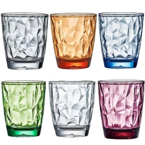 カラー：多色サイズ：310ml-6個【耐久性抜群の日本製コップ】Batoneのプラスチックコップは日本製のAS樹脂で作られており、軽量ながらも割れにくく長持ちする耐久性を持っています！サイズは約径9×高10cm、重量は100g、容量は310...