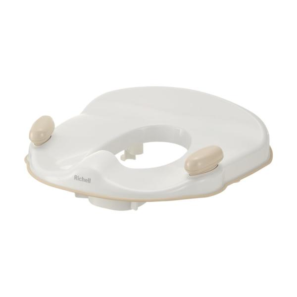 カラー：ベージュスタイル：補助便座(1歳半頃~)対象年齢（グリップ付き）：1才6カ月頃〜4才頃対象年齢（グリップなし）：2才頃〜4才頃体重目安：20kgまで抗菌加工商品サイズ：32×31×12.4H(cm)