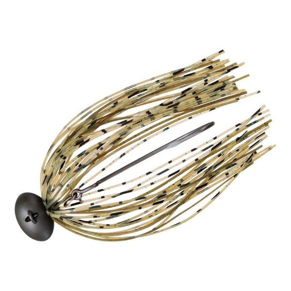 カラー：グリーンパンプキンブルーフレークサイズ：5gスタイル：5gC.J.S.（PAT.)搭載！ワンタッチでフック交換が可能なジョイントタイプフットボールジグ！！通常のジョイントジグと違い、フックが直結されているので、常にフックが立つ状態に...