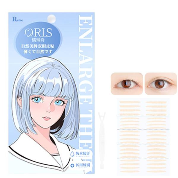 カラー：肌色サイズ：5MIX-5ミックス【多様な目の形に対応】あらゆる目の形に適用可能な双眼皮テープです。一重、奥二重、垂れ下がった瞼など、どんな形でも美しい二重まぶたを作り出します。【強力な粘着力】この二重まぶたテープは特殊な粘着剤を使用...