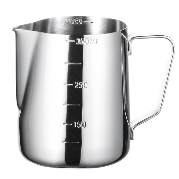 カラー：シルバーサイズ：0.4 L304ステンレス製で耐久性があり、目盛りがついているため、液体容量を簡単に計測できます。精巧にデザインされ、軽量で握りやすいハンドルが付いていますので、いつでも簡単にお使いいただけます。