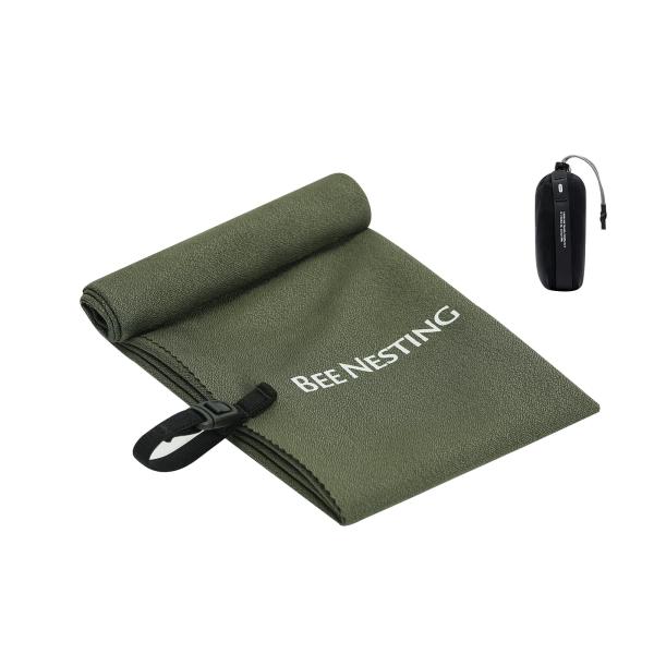 カラー：アーミーグリーンサイズ：Mediumスタイル：スポーツ/アウトドア/クラシック【超軽量＆コンパクト収納】BeeNesting 速乾タオル マイクロファイバー生地で作られており、軽くて柔らかく、快適な肌触りを楽しめます。また、利用しな...