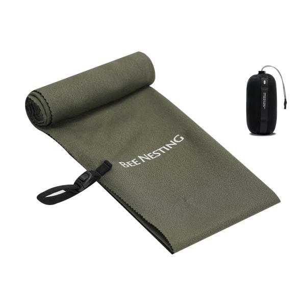 カラー：アーミーグリーンサイズ：X-Largeスタイル：モダンクラシック【超軽量＆コンパクト収納】BeeNesting 速乾タオル マイクロファイバー生地で作られており、軽くて柔らかく、快適な肌触りを楽しめます。また、利用しない場合はコンパ...