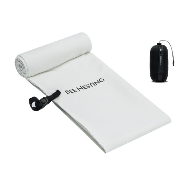 カラー：グレーサイズ：X-Large【超軽量＆コンパクト収納】BeeNesting 速乾タオル マイクロファイバー生地で作られており、軽くて柔らかく、快適な肌触りを楽しめます。また、利用しない場合はコンパクトに納められ、ポケットサイズのパワ...