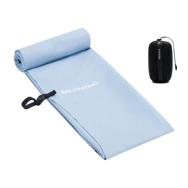 カラー：ブルーサイズ：2XL【超軽量＆コンパクト収納】BeeNesting 速乾タオル マイクロファイバー生地で作られており、軽くて柔らかく、快適な肌触りを楽しめます。また、利用しない場合はコンパクトに納められ、ポケットサイズのパワーメッシ...