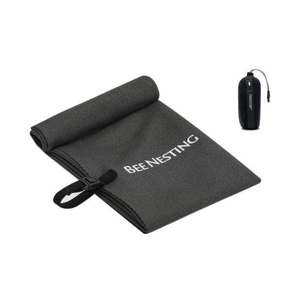 カラー：ブラックサイズ：Mediumスタイル：クラシック【超軽量＆コンパクト収納】BeeNesting 速乾タオル マイクロファイバー生地で作られており、軽くて柔らかく、快適な肌触りを楽しめます。また、利用しない場合はコンパクトに納められ、...