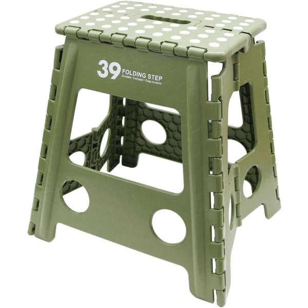 カラー：オリーブサイズ：Largeスタイル：LG39サイズ(約):使用時/39×32×39cm、収納時/39×52×4.5cm、天板/29×22cm商品重量:約1.6kg材質:ポリプロピレン・合成ゴム耐荷重:約100kg