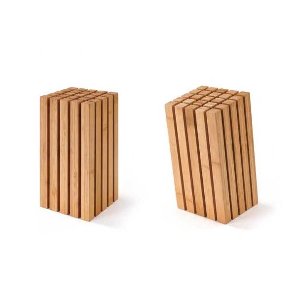 竹集成材の固まりがさけたような形状のナイフスタンドです。＜主な仕様＞素材：竹集成材仕上げ：竹抗菌オイル仕上げサイズ：W124×D124×H260mm[製造]日本製TEORI テオリ 竹 バンブー 倉敷 ハンドメイド 爆買