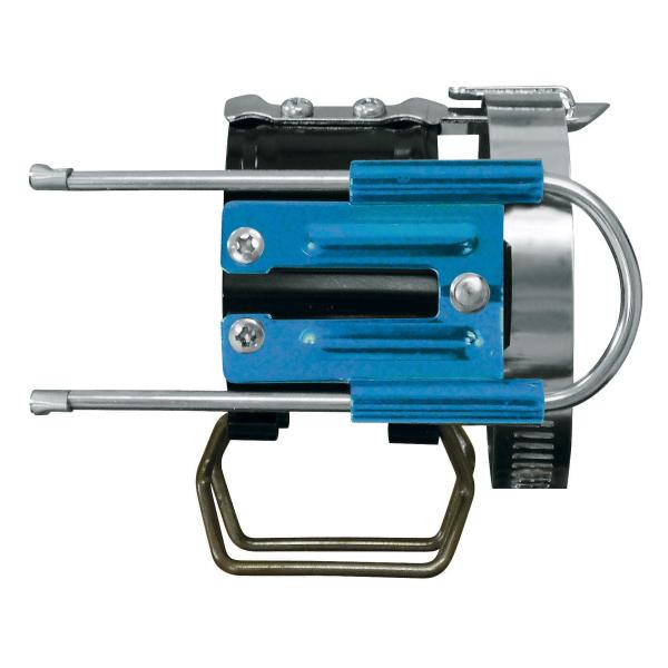 【商品概要】特長1:様々なメーカーのドライバドリル(キーレスチャックタイプ)・インパクトドライバーに対応。特長2:作業中にカラビナ引っ掛け部が邪魔にならないスライド式。(カラビナフックは別売)取付方法:バンド調整・ネジ締め式。材質:本体はス...