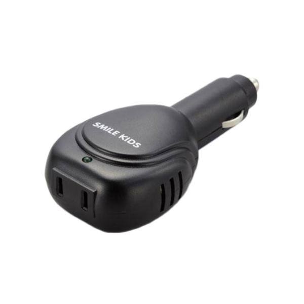 【商品概要】サイズ:約W50×D32×H106mm本体重量:約59g素材・材質:PC樹脂出力電圧:AC100V定格出力:20W周波数:55Hz安心設計:過電流・温度保護回路付き【商品説明】【商品詳細】ブランド：スマイルキッズ商品種別：車＆バ...
