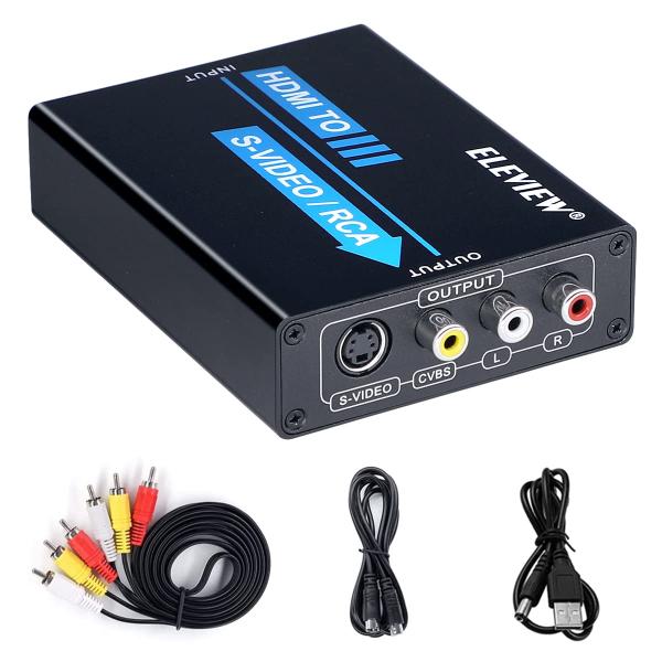 【商品概要】【2021/01/24(月)より電源不要 バスパワー式となります。】【HDMI→RCA / S-VIDEO 変換機】本製品はHDMI信号をコンポジット（３色端子のCVBS・黄色いピン）或いはS端子（S-Video）映像信号に変換...