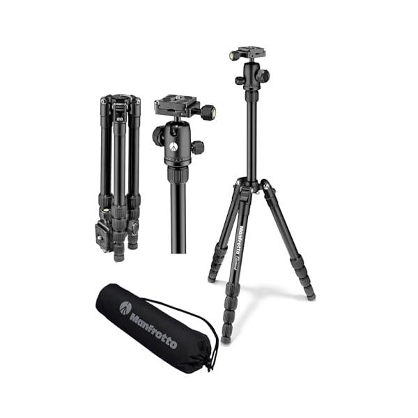 【商品概要】?【マンフロットのスモール三脚】自重1.15kg、格納高がわずか32cm、最長143cmのコンパクトなサイズでカバンに簡単に収納できます。その為、外出中での使用や旅行など移動中もスムーズに持ち運ぶことが出来ます。 ?【３段階開脚...