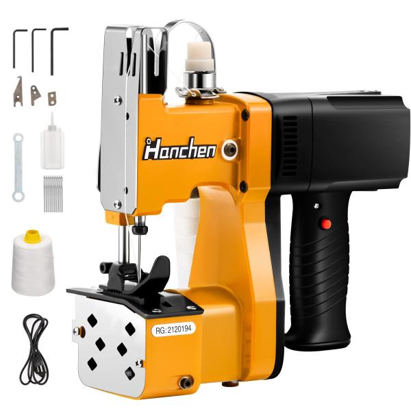 【商品概要】[高効率]2600針/分。2秒で1つの袋を縫うことができます。自動割線の装置があり、効率up！[広い適用]麻袋、紙袋、クラフトバッグなど、各種原料袋の袋縫いが可能です。対応厚みは0.2~10mm、ほとんどのバッグ縫いに対応できま...