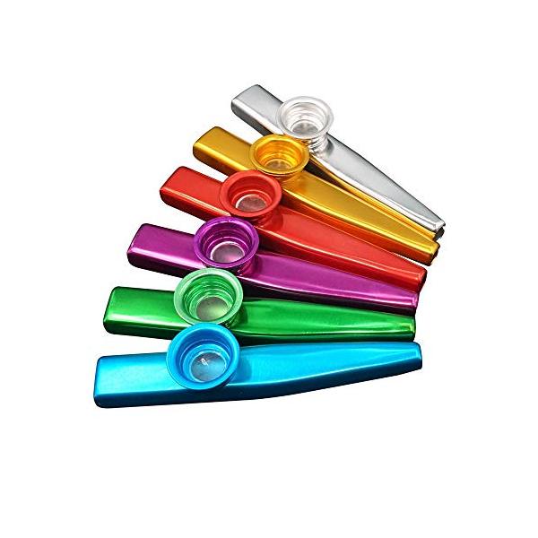 【商品概要】【商品説明】【商品詳細】ブランド：Petiwa商品種別：楽器・音響機器商品名：カズー 金属製メタルカズー 振動膜 6枚付き メタルカズー 銀 赤 青 黄 緑 紫 ホイッスル 管楽器色：シルバー商品タイプ：クラシック【当店からの連絡】