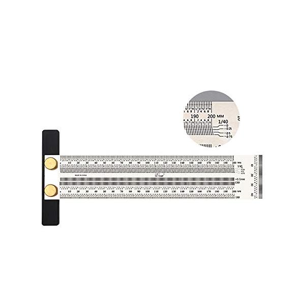 【商品概要】ステンレススチール製多機能木工ケガキゲージ【特徴】従来のケガキゲージと異なり、精度0.25mmまでの縦線（垂直線）と精度0.5mmまでの横線（水平線）を引けます。※図の通りマーキングツール：0.5mmのボールペンやペンシルなど、...