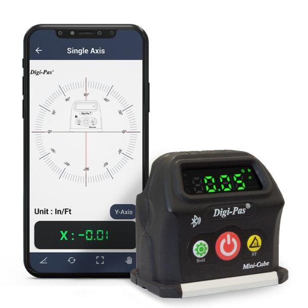 【商品概要】・Digi-Pas 2-AXIS スマートキューブレベルは、スマホで２軸角度同時表示できる ・モバイルアプリで即時に２軸同時側的ができます ・強力なマグネット付 鉄板、フェンスなどの金属表面にしっかりと取り付けられます。解像度：...
