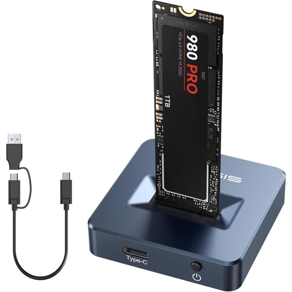 【商品概要】【超高速10Gbps】ACASIS M.2 NVMe &amp; SATA to USB Cドッキングステーションは、USB 3.2 Type-C接続を使用し、m.2 SSDを使用して最大10Gbpsの超高速データ転送を実現しま...