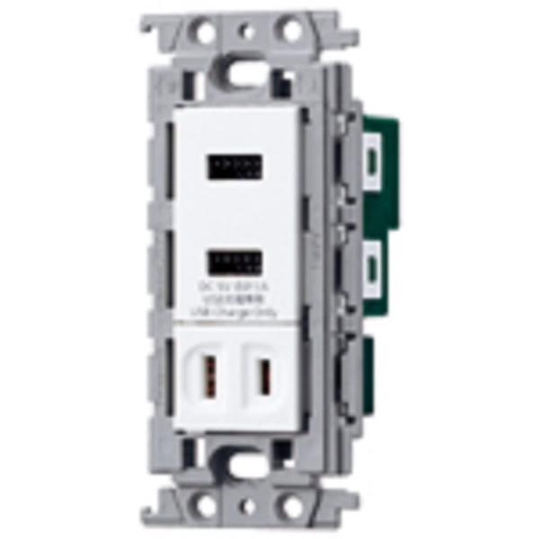 【商品概要】カラー:ホワイト定格:シングルコンセント 15A 125V ACUSBコンセント入力:30VA 100V AC 50Hz/60Hz 出力:5V DC 合計3A発売日:2019年12月21日【商品説明】【商品詳細】ブランド：パナソ...