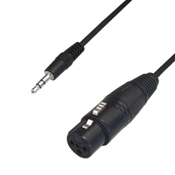 【商品概要】3極TRSミニ（3.5mm）プラグ（オス）- XLR（キャノン・メス）1.5m3.5mm3極TRSミニ端子とXLR（キャノン）プラグを接続します。片側：3.5mmTRS(3極)ミニプラグ（オス）片側：XLR（キャノン）（メス）?...