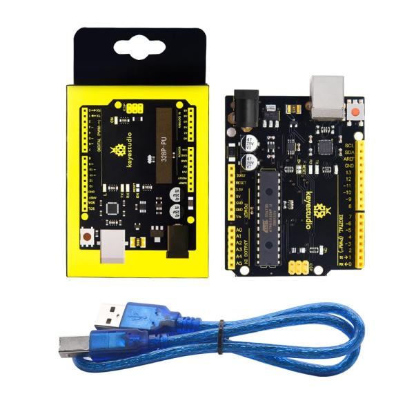 【商品概要】KEYESTUDIO V4.0のカード更新CP2102 USBシリアルチップで、arduinoに対応。14個のデジタル入力/出力ガイド(うち6個のPWM出力)、6つのアナログ入力、16MHzクオーツクリスタル、1つのUSB接続、...