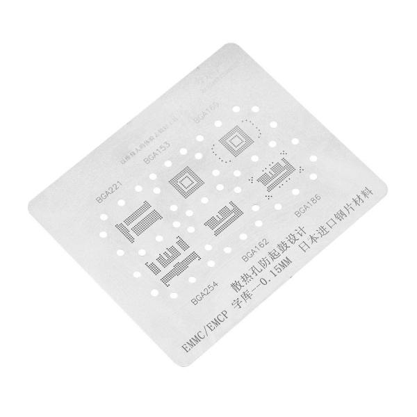 【商品概要】熱放散を回避できる特殊なふっくらとしたデザインを採用これらのステンシルは高品質のステンレス鋼板でできており、スチールメッシュの厚さは適切です複数のチップを埋め込むことができる6in1設計BGA153 / 162/169/186/...
